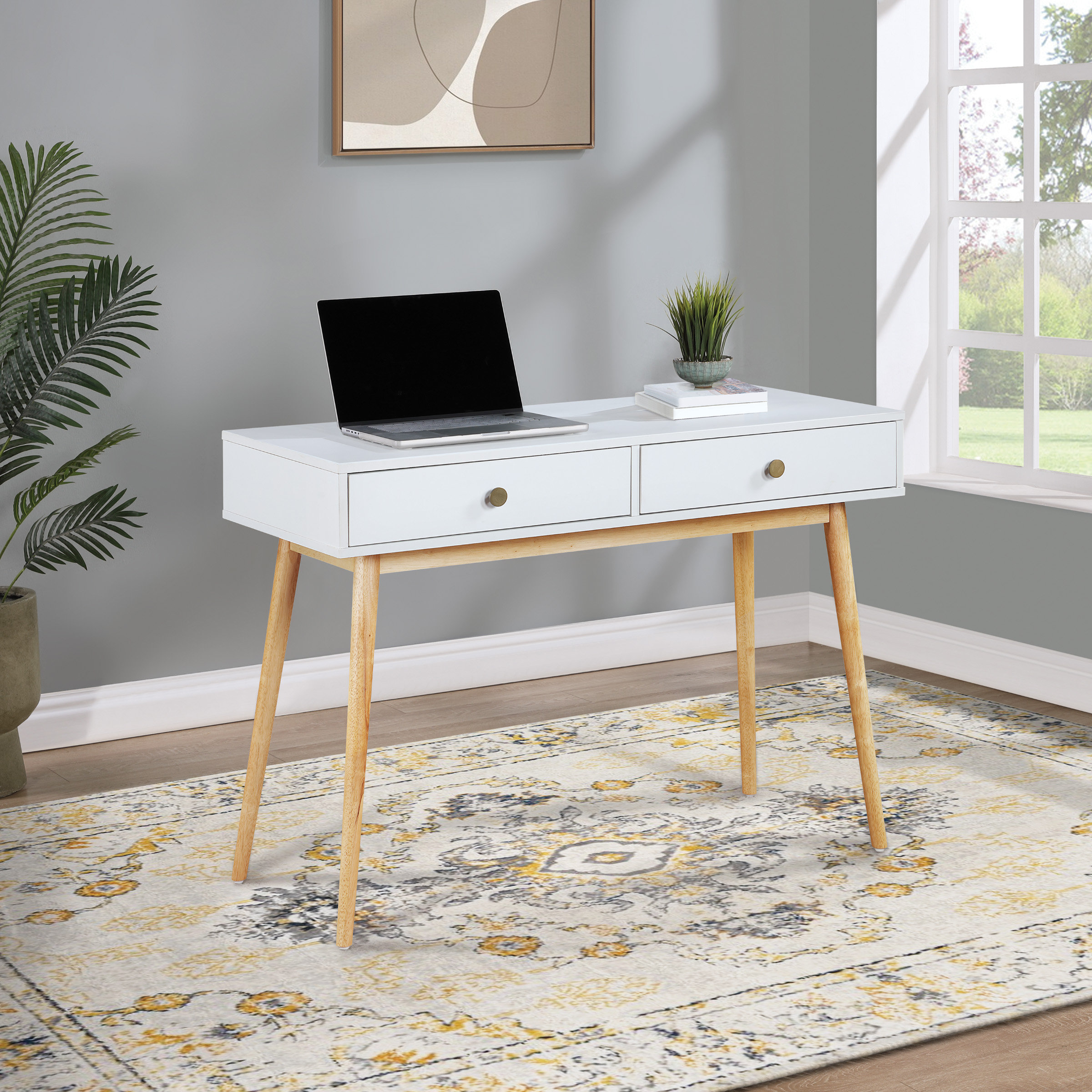 George Oliver Itsumi Solid Wood Base Writing Desk - Wayfair Canada