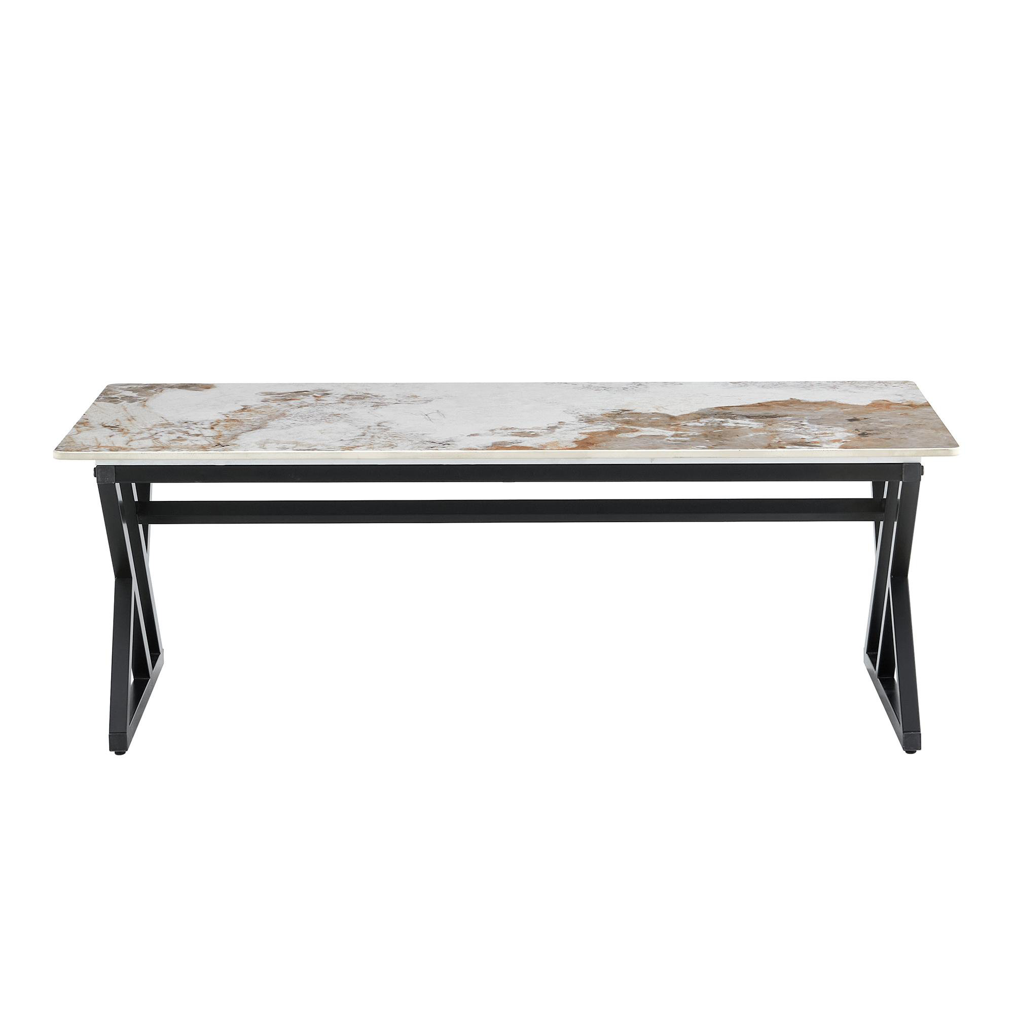 Mercer41 Stable and durable high quality coffee table with metal legs ...