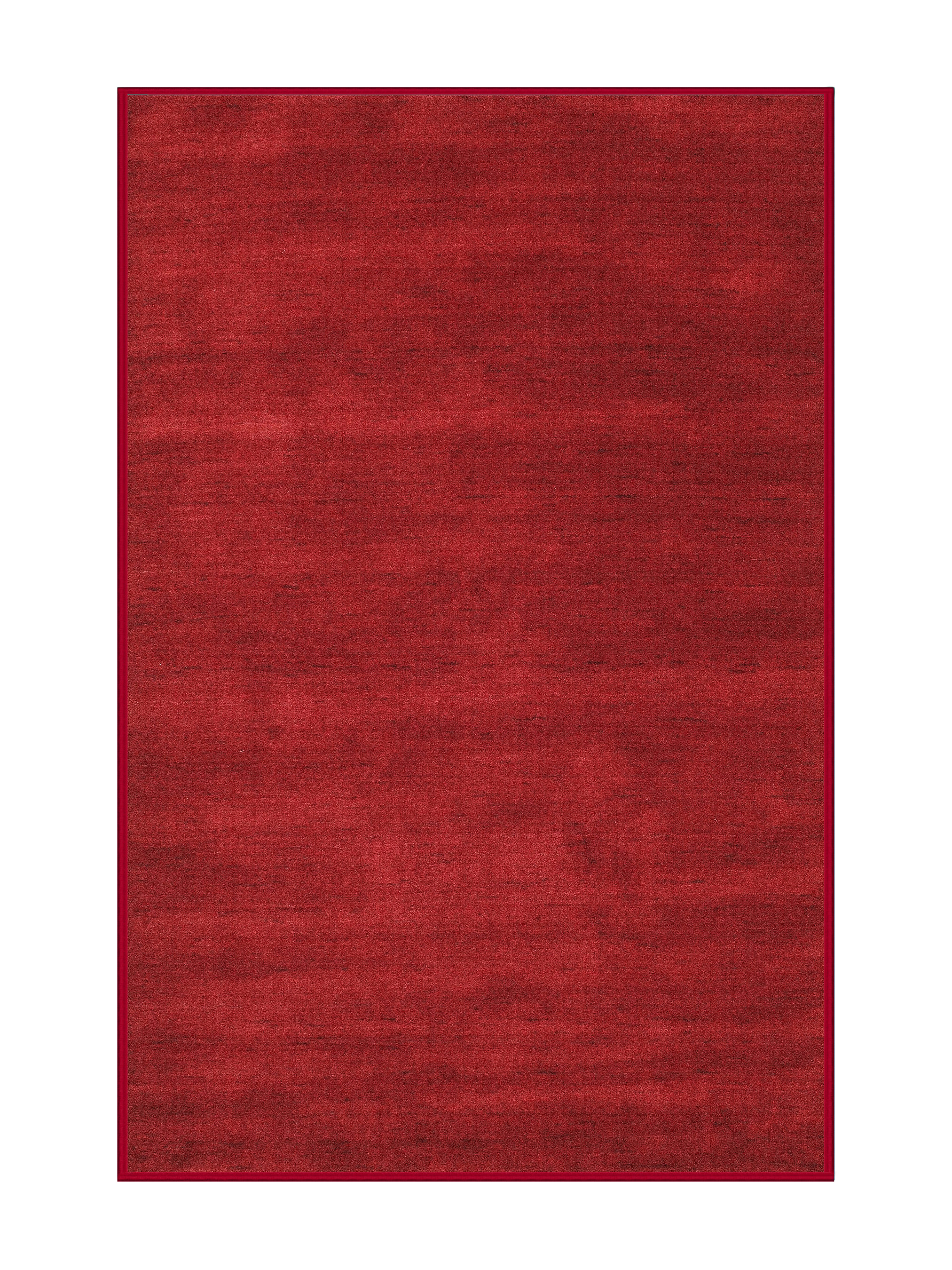 East Urban Home Contemporary Red Area Rug | Wayfair