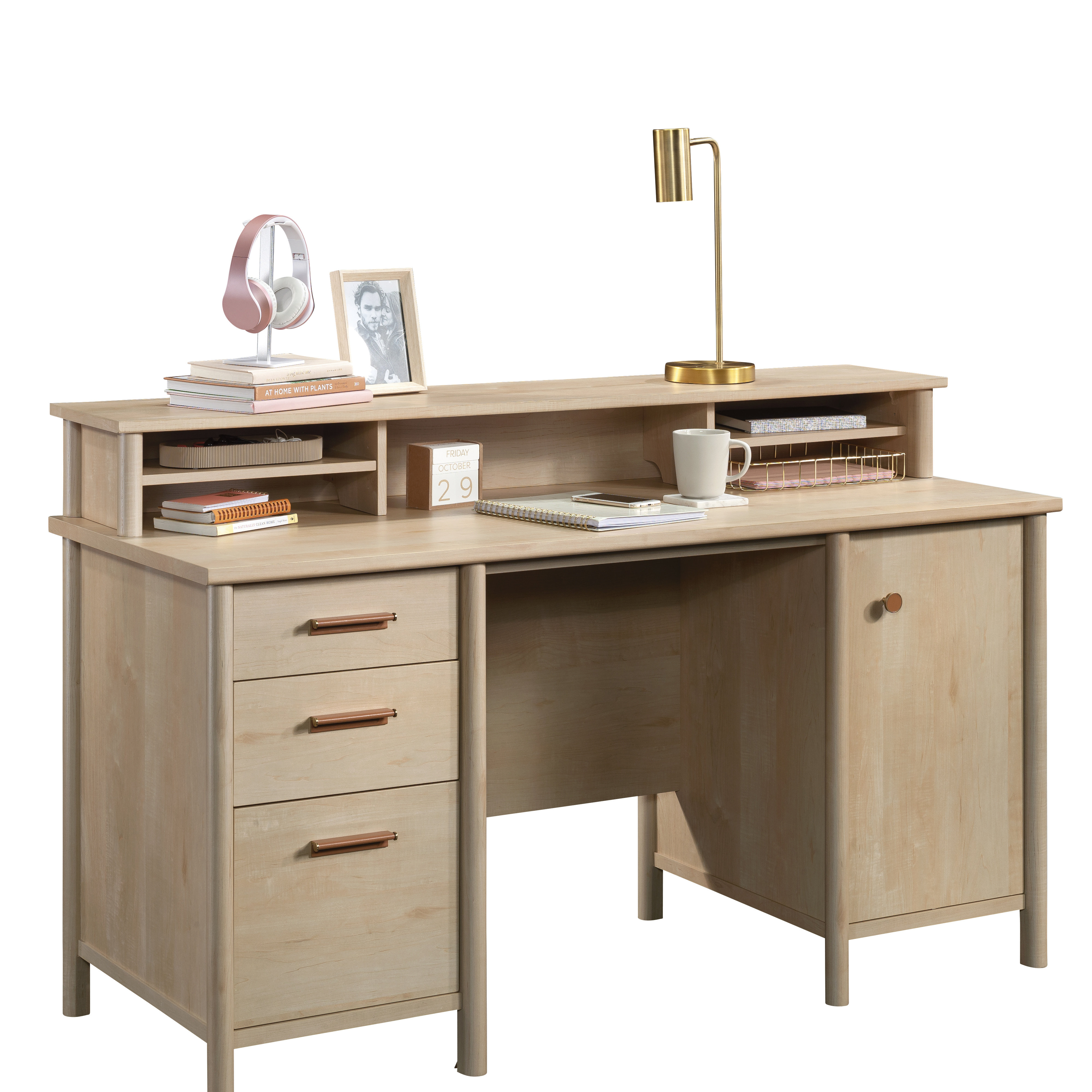Latitude Run® Demby 6.69" H x 59.05" W x 11.496" D Desk Hutch | Wayfair