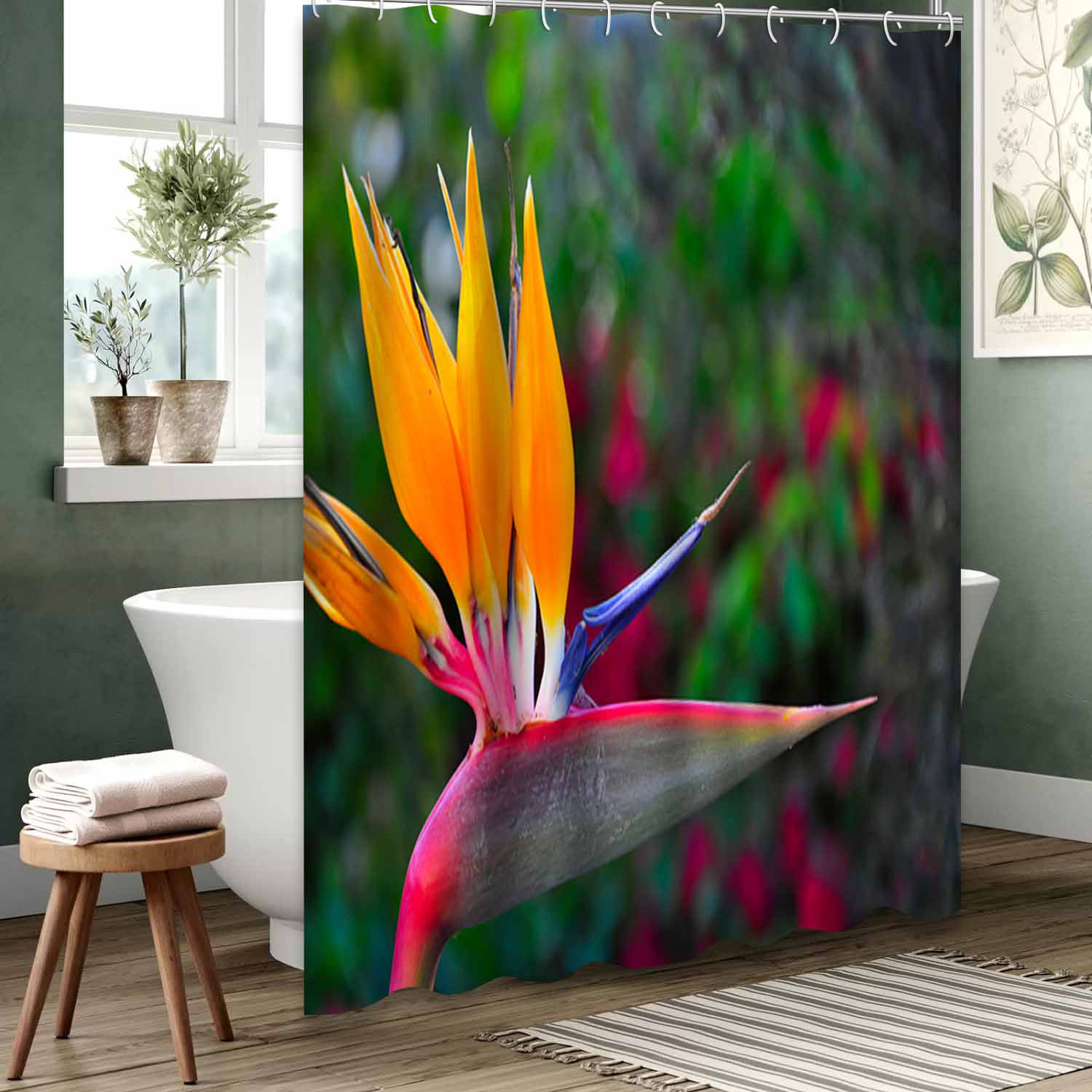 East Urban Home Neon Grid Shower Curtain with 12 Hooks - Retro Futurism ...