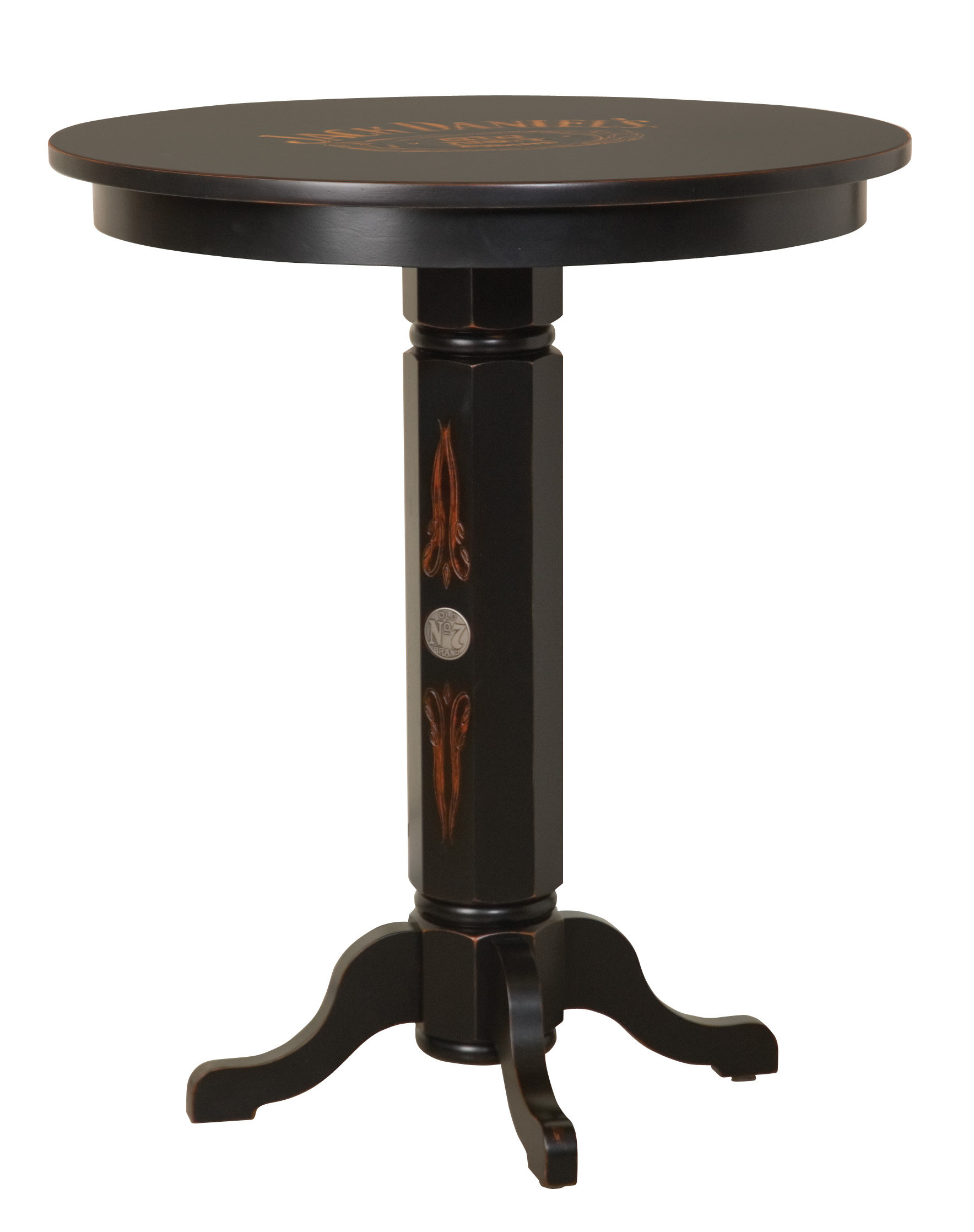 Jack Daniel's Lifestyle Products Round Solid Wood Top Dining Table ...