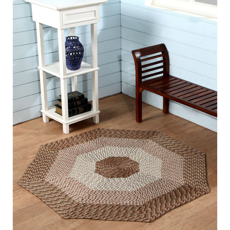August Grove® McClure Machine Woven Braided Rug - Octagon Area Rug ...