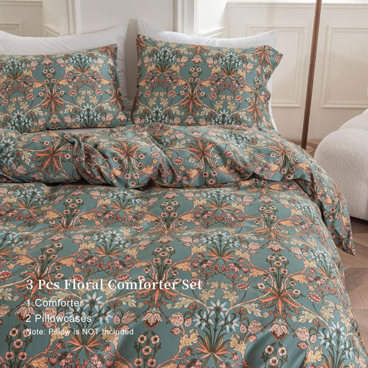 FERACT Floral Comforter Set | Wayfair