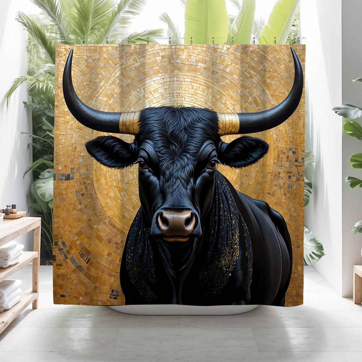 ULLI HOME Burki Shower Curtain | Wayfair