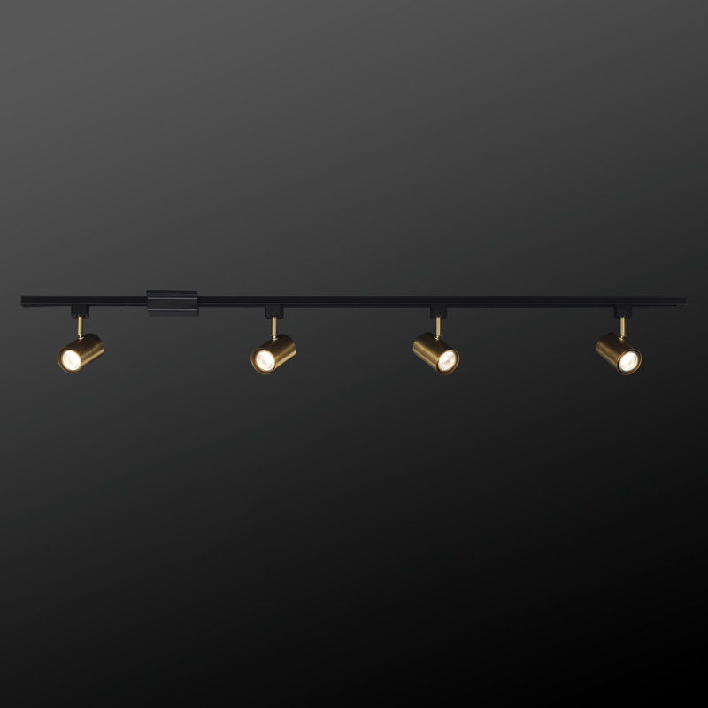 Ebern Designs 56'' 4 -Light Linear Track Lighting Track Kit with ...