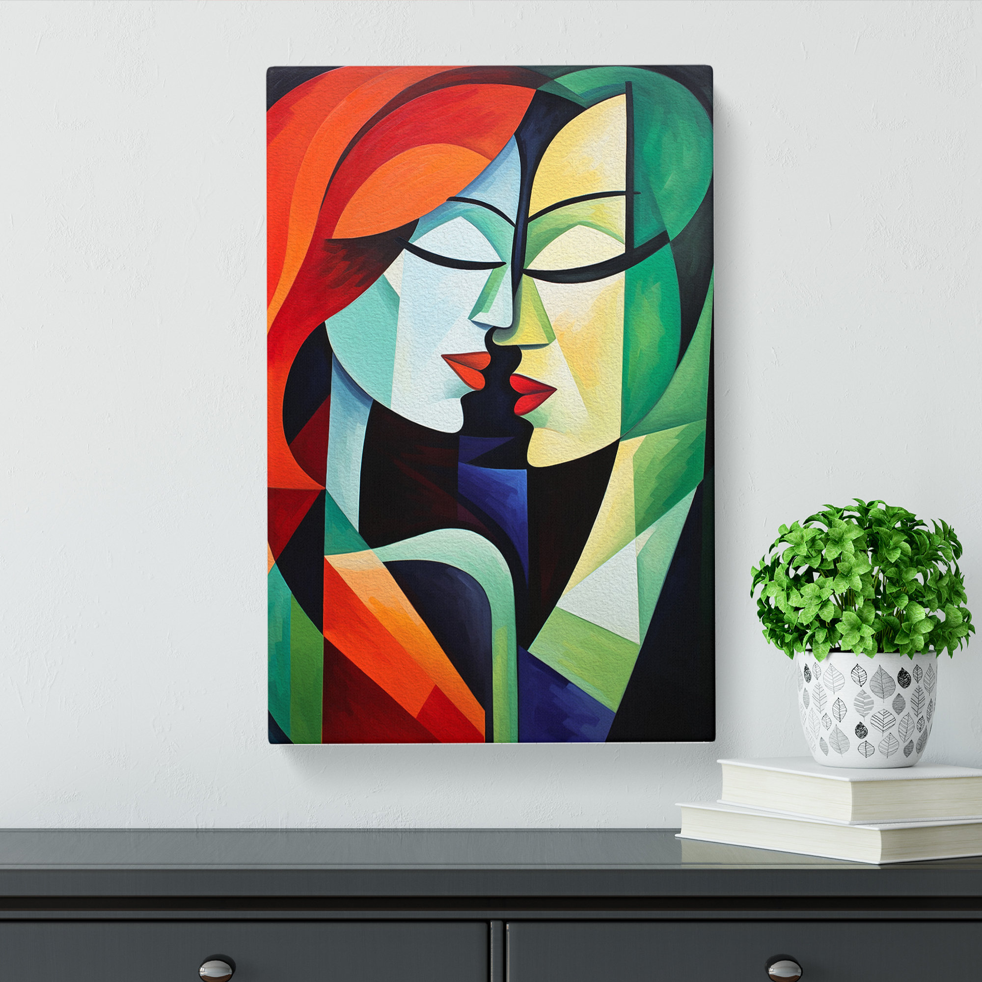 Metro Lane Two Women In Love Cubism - No Frame Art Prints | Wayfair.co.uk