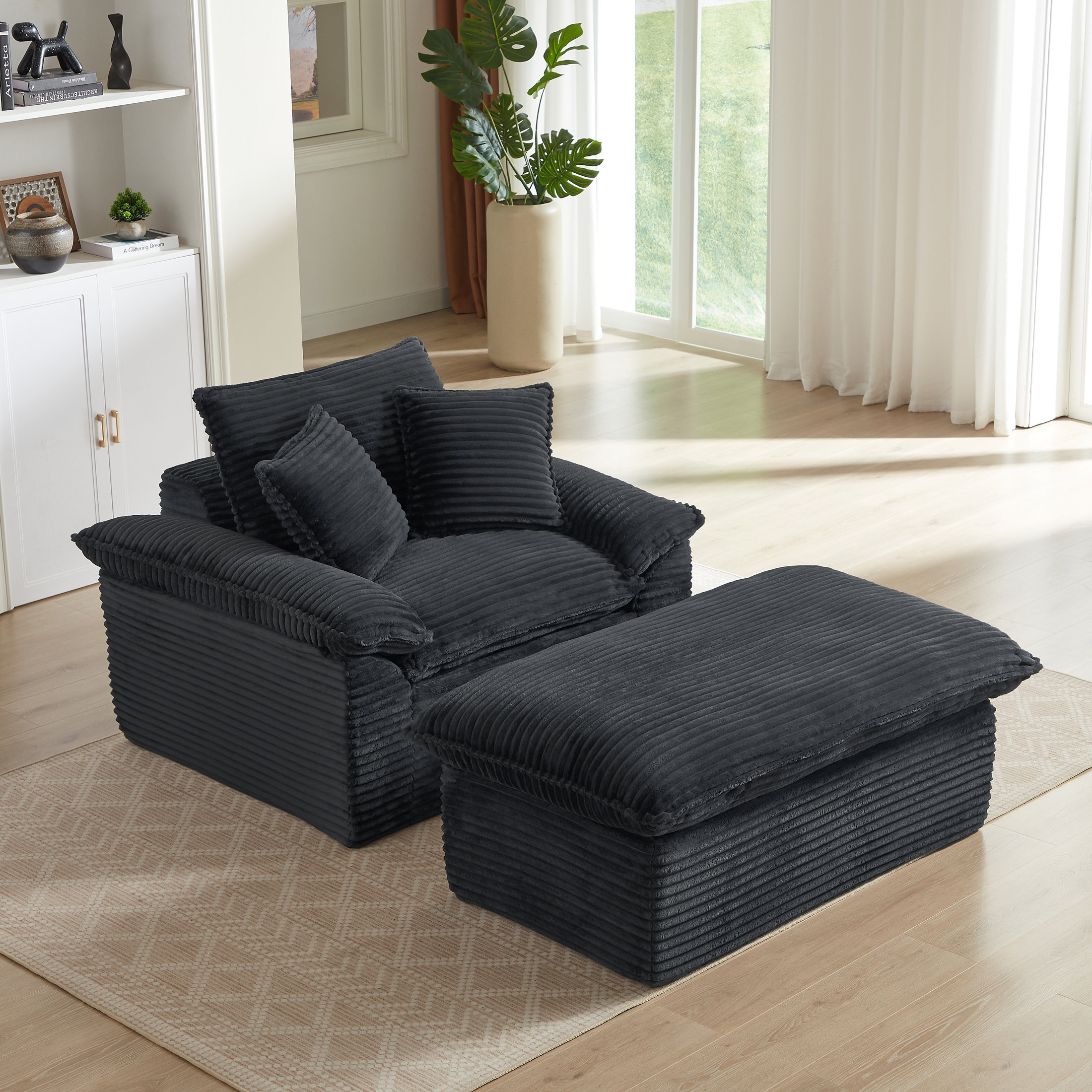 Ebern Designs modern comfortable cushioned compression sofa with unique ...