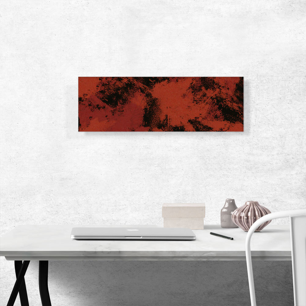 ARTCANVAS Red Black Modern On Canvas Painting | Wayfair