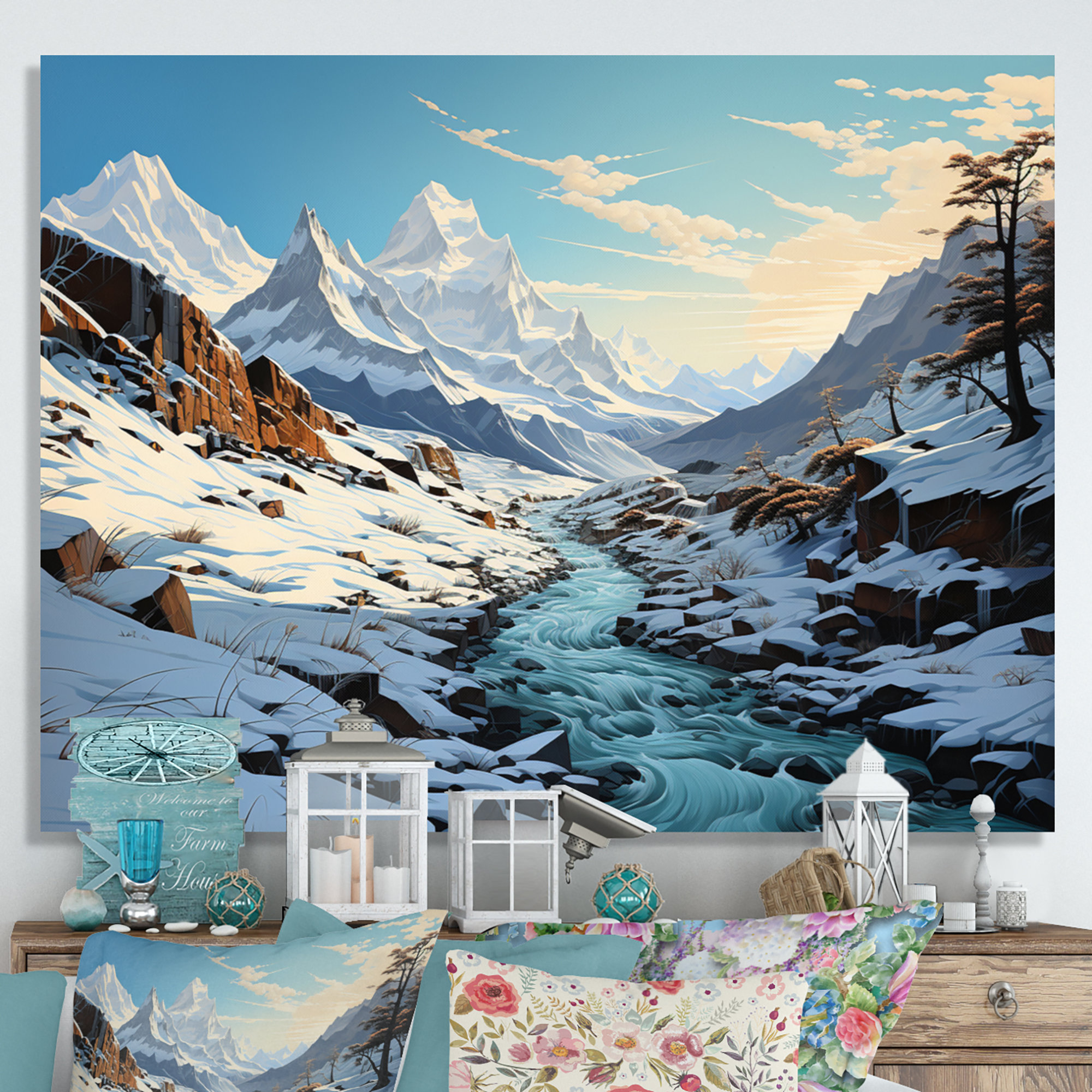 Millwood Pines Beryle Glacier Frozen Majesty Winter I - Print | Wayfair
