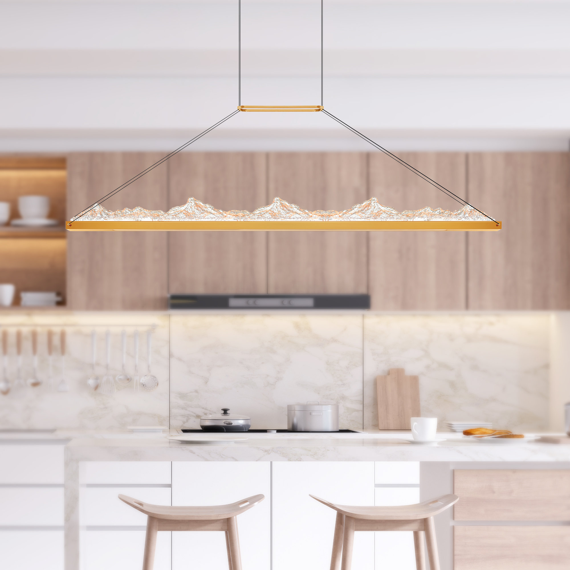 Everly Quinn 62'' LED Island/Pool Table Light – Colour Selectable ...