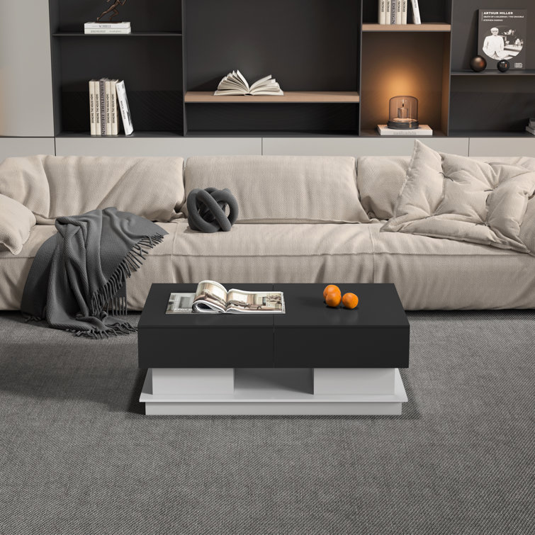 Brayden Studio Amirrah Floor Shelf Coffee Table with Storage | Wayfair ...