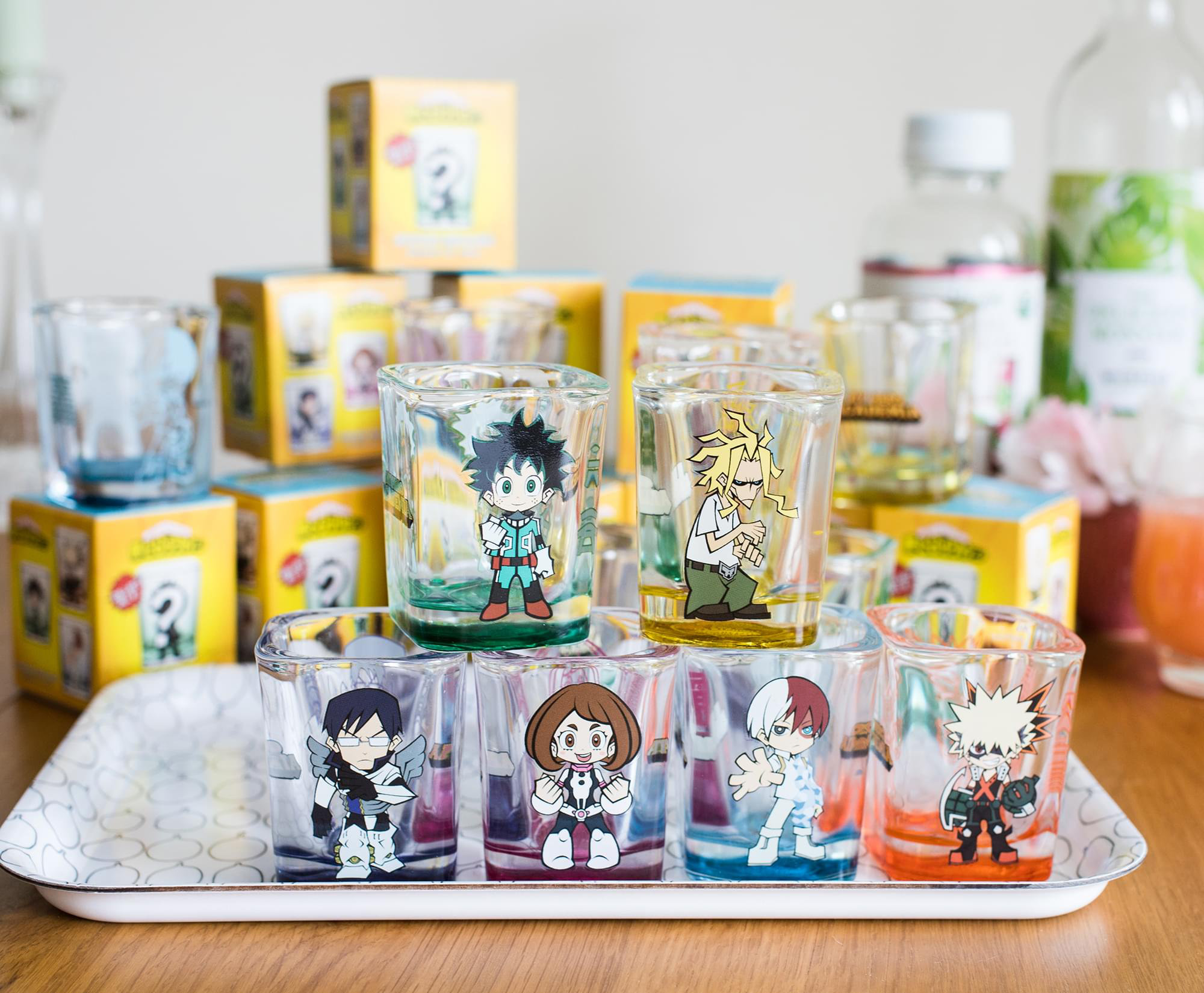 Just Funky My Hero Academia 2-Ounce Square Shot Glass Blind Pack | One ...