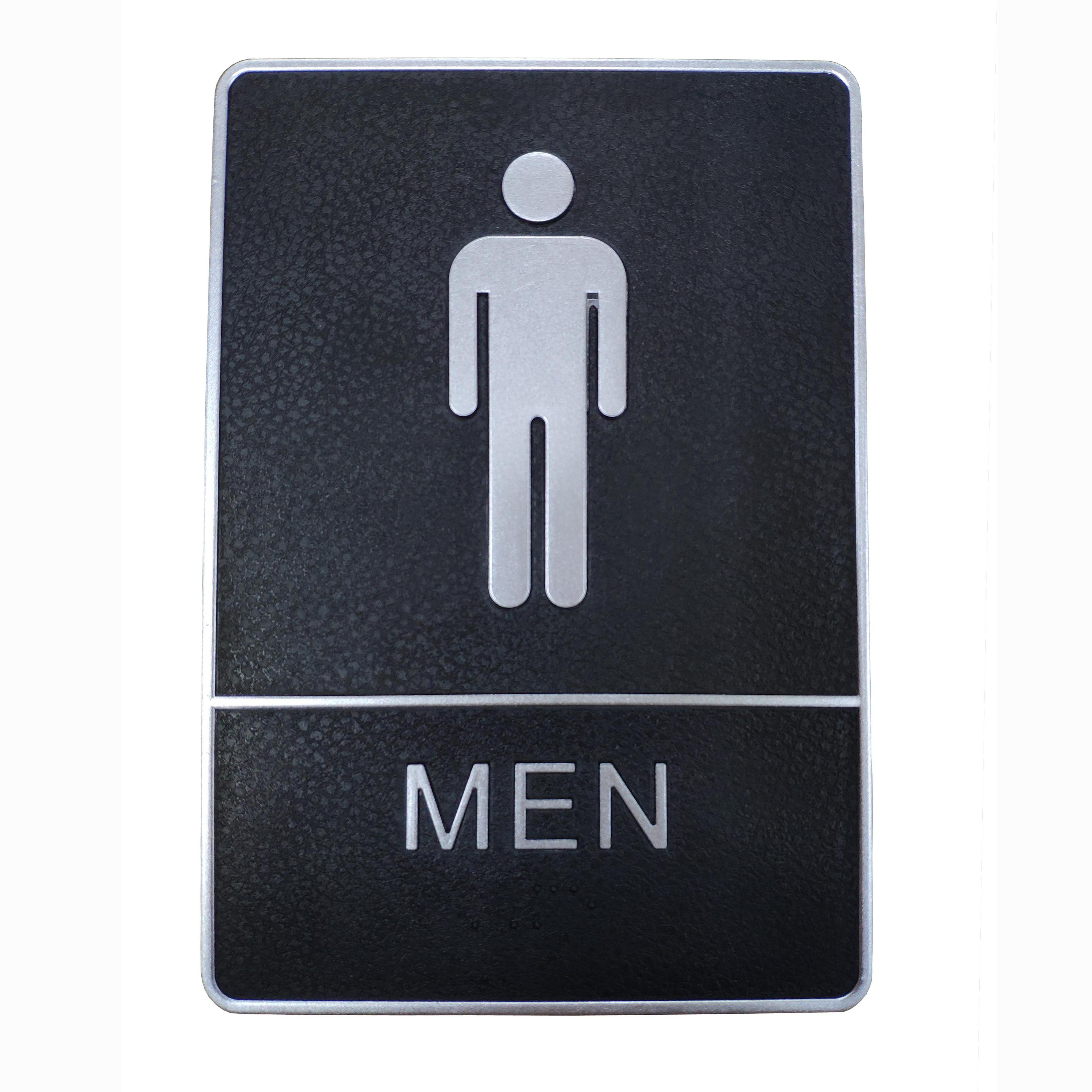 FixtureDisplays Fixturedisplays® 5.51" L X 7.87" W Men's Restroom Sign ...