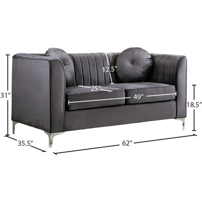 Willa Arlo Interiors Herbert 62'' Upholstered Loveseat & Reviews | Wayfair