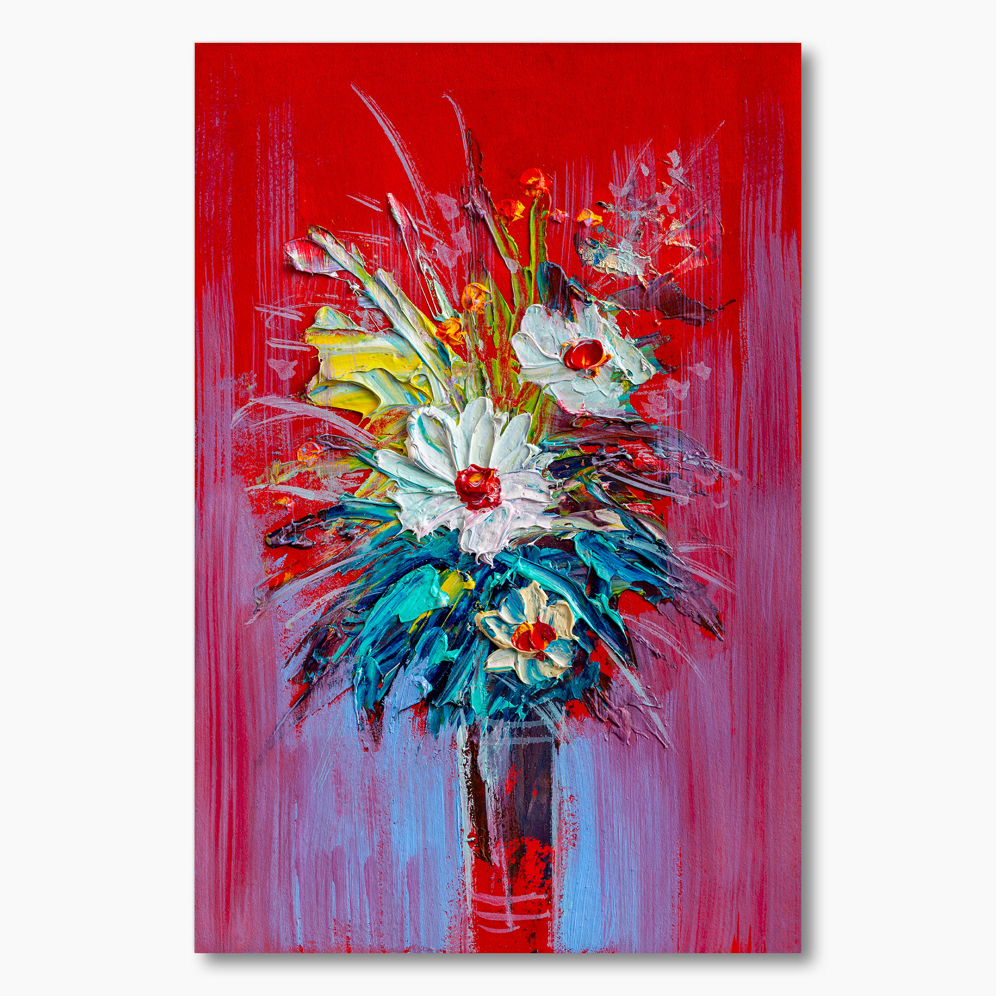 Winston Porter Life Style Blue And Green Flower Painting II ...