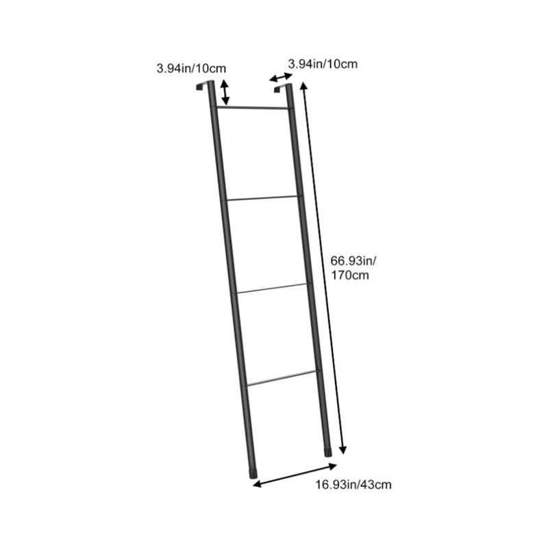 Ebern Designs 4 layers of metal carpet ladder for bathroom, living room ...