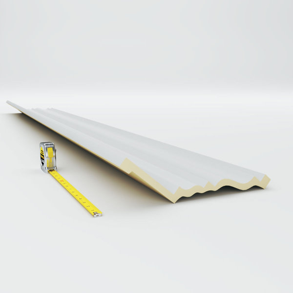 Ekena Millwork 12 1/8"H x 7 1/8"P x 94 1/2"L Large Crown Fascia ...