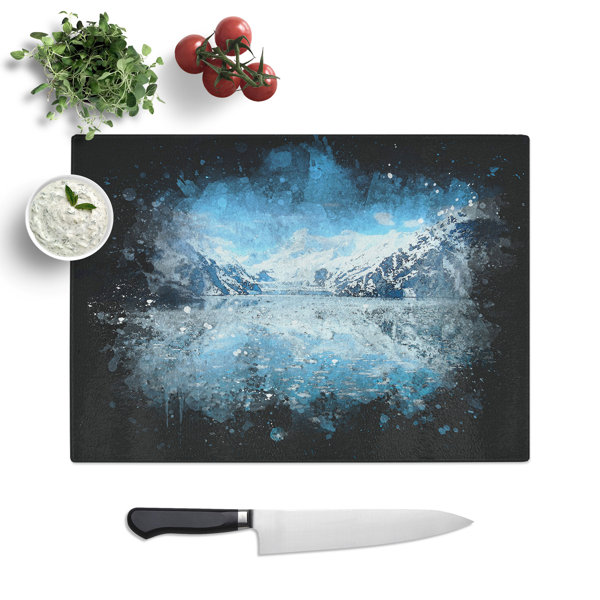 East Urban Home Alaskan Mountain and Lake Vol.2 Paint Splash Chopping ...