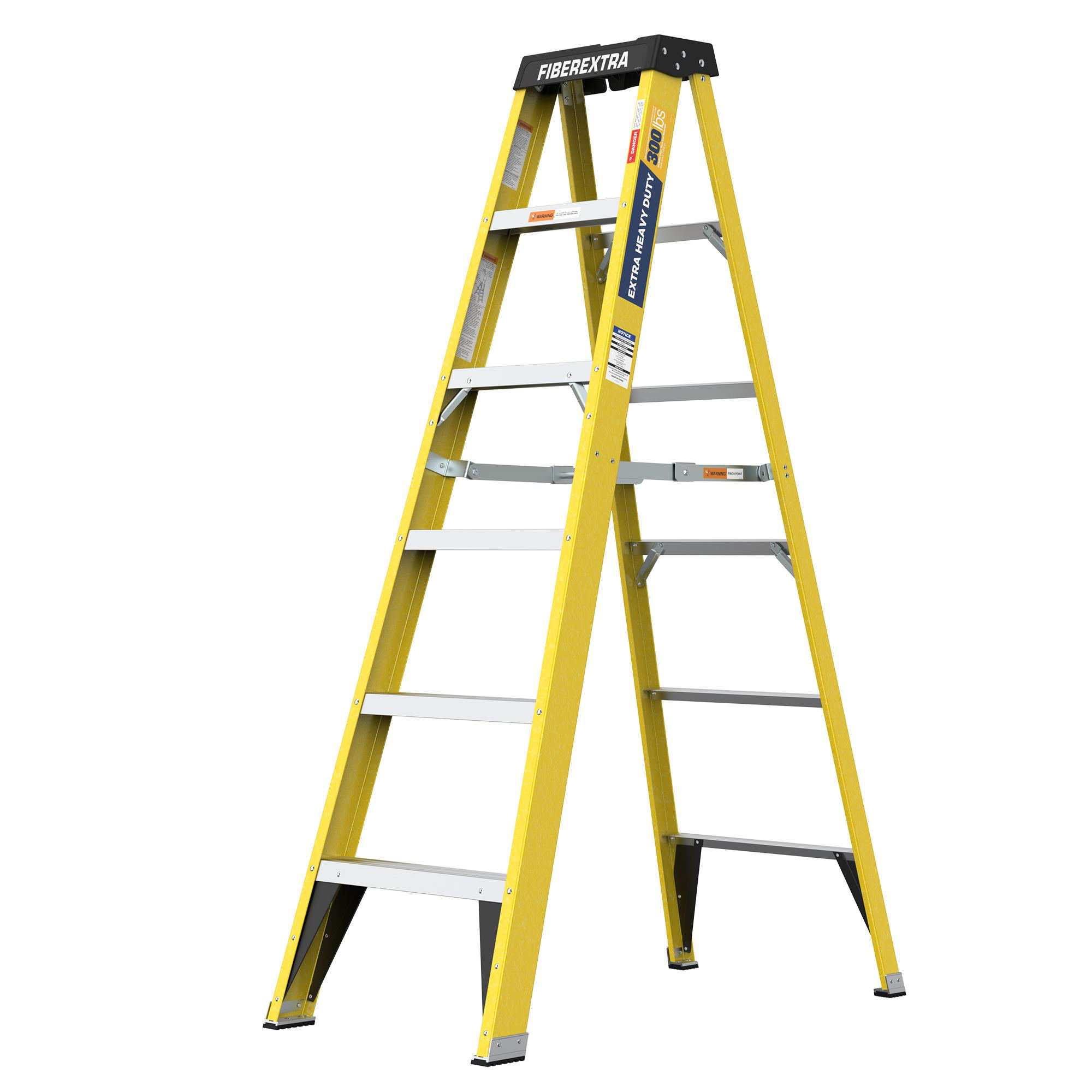 WFX Utility™ Fibreglass Step Ladder 6-foot 300lbs Yellow | Wayfair