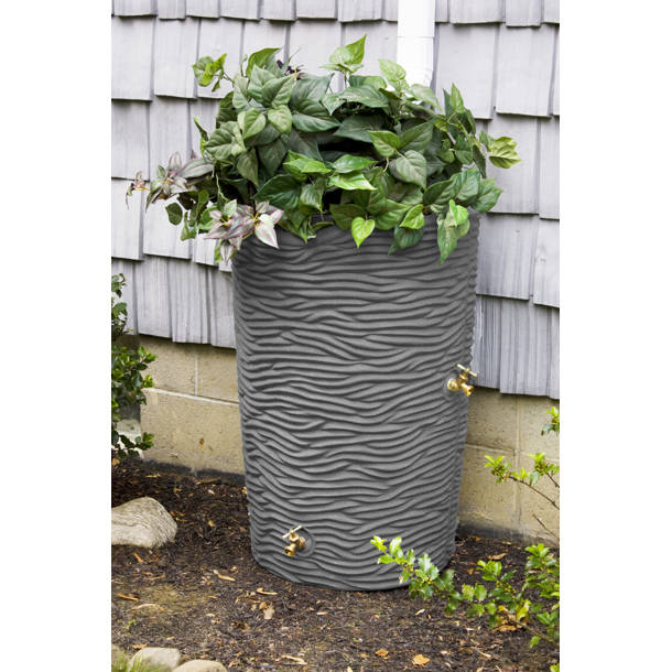 Good Ideas Impressions 50 Gallons Gal. Plastic Drainable Dual Overflow ...