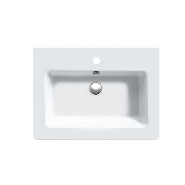 Catalano New Light 67 18.9'' White Fireclay Rectangular Bathroom Sink ...