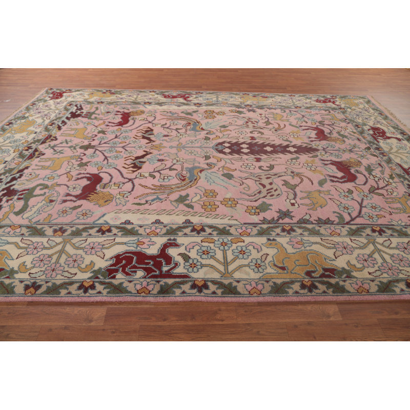 Isabelline Animals Hunting Design Ziegler Oriental Area Rug 9x12 | Wayfair
