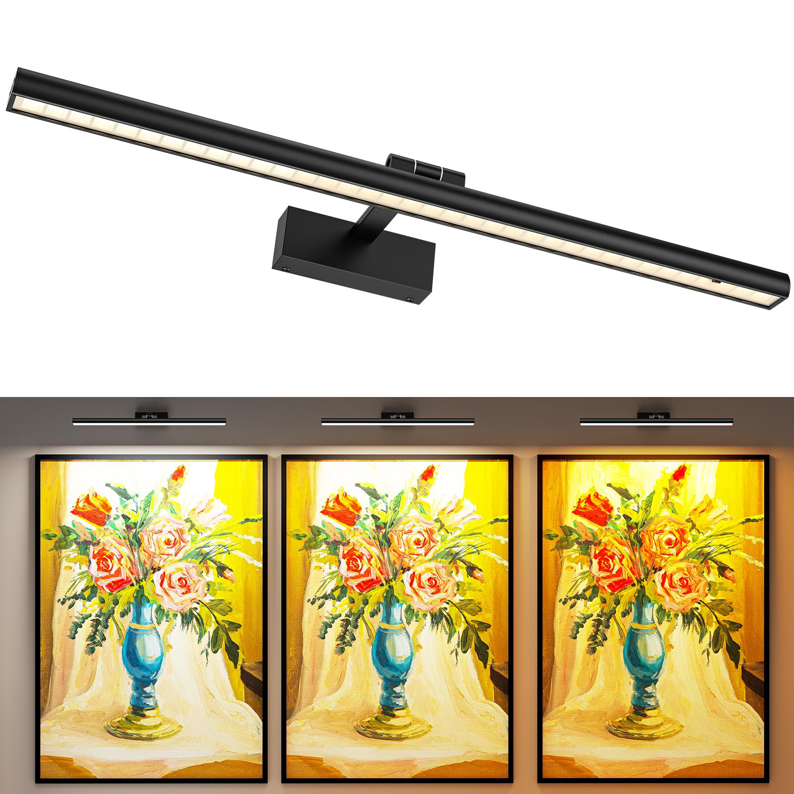 Wrought Studio™ Wireless Picture Light For Wall, Battery Operated Art ...