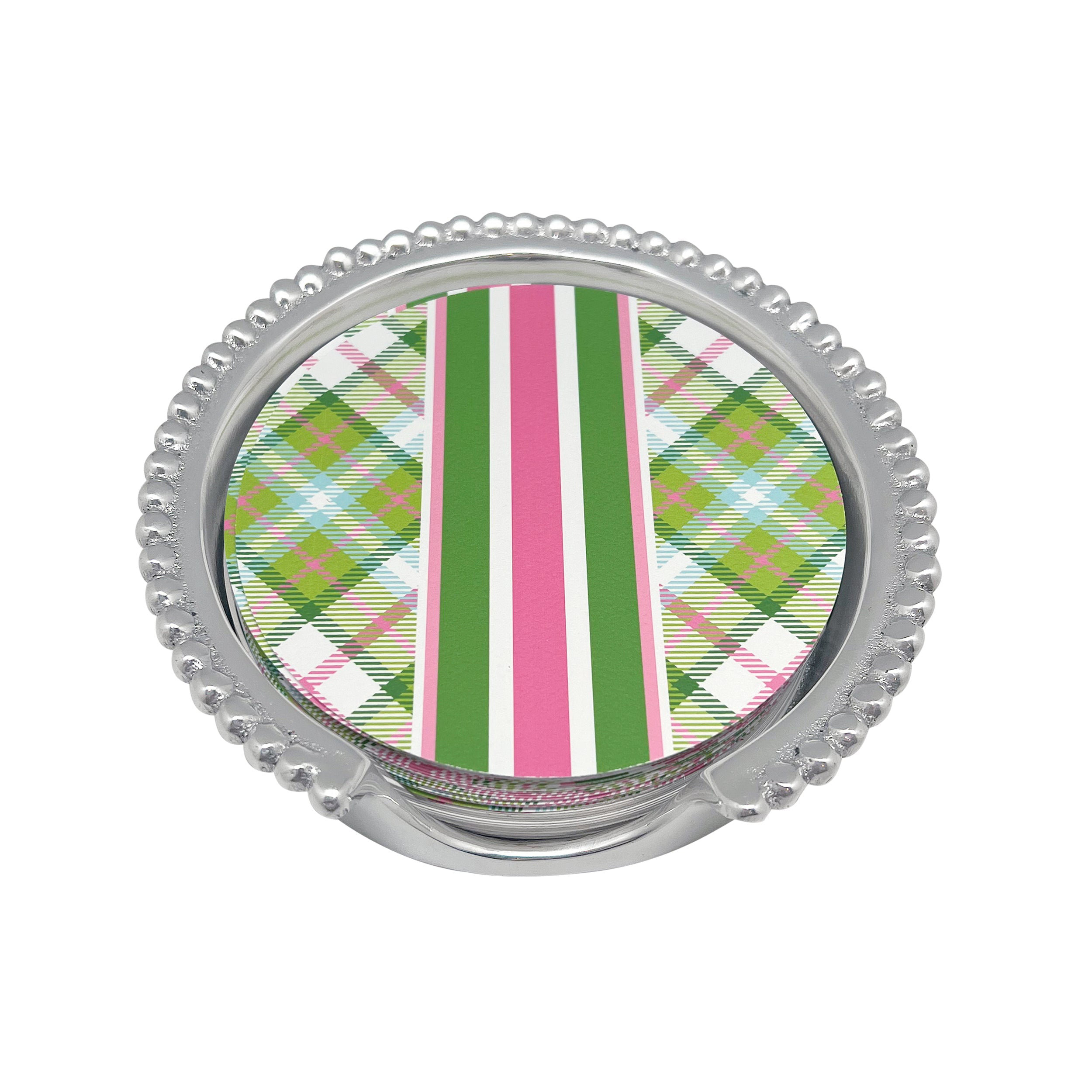 Mariposa Ladies' Golf Beaded Coaster Set with Holder | Wayfair