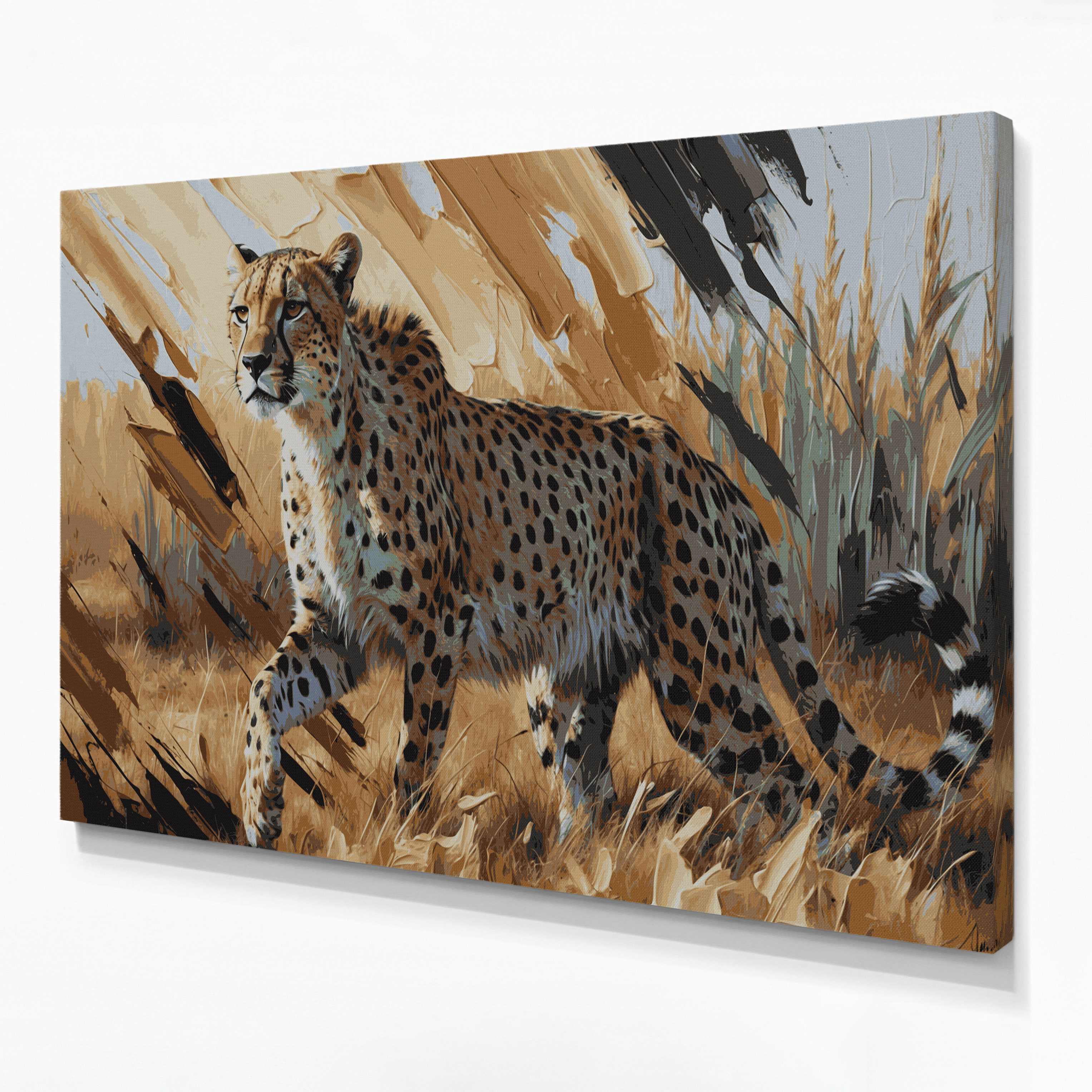 Latitude Run® Big Cats Namibian Cheetah Brown Canvas Wall Art - Wayfair ...