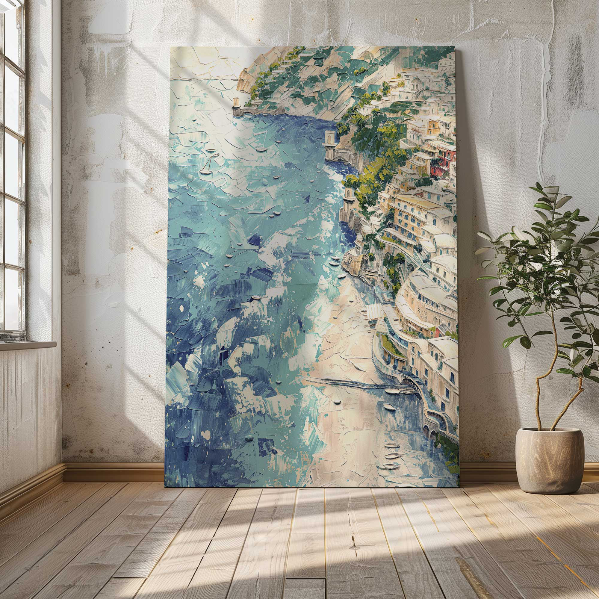 Rosecliff Heights Positano Sunset Serenade, Large Canvas Print | Wayfair