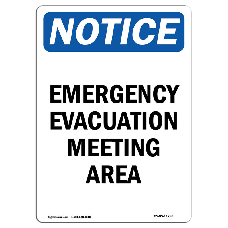 SignMission Emergency Evacuation Meeting Area Sign | Wayfair