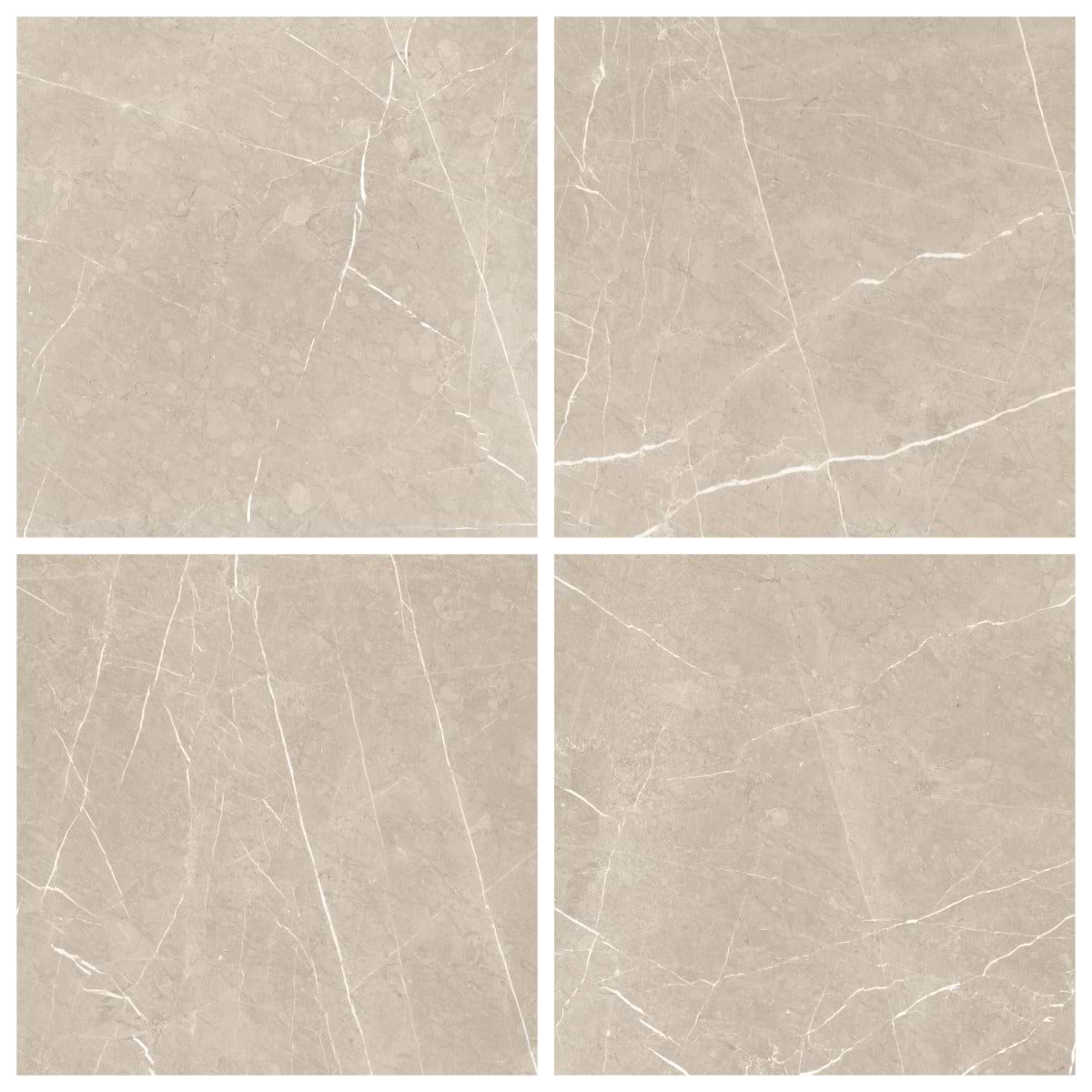 TileBar Autograph Arabescato 48X48 Marble Look Satin Porcelain Tile ...