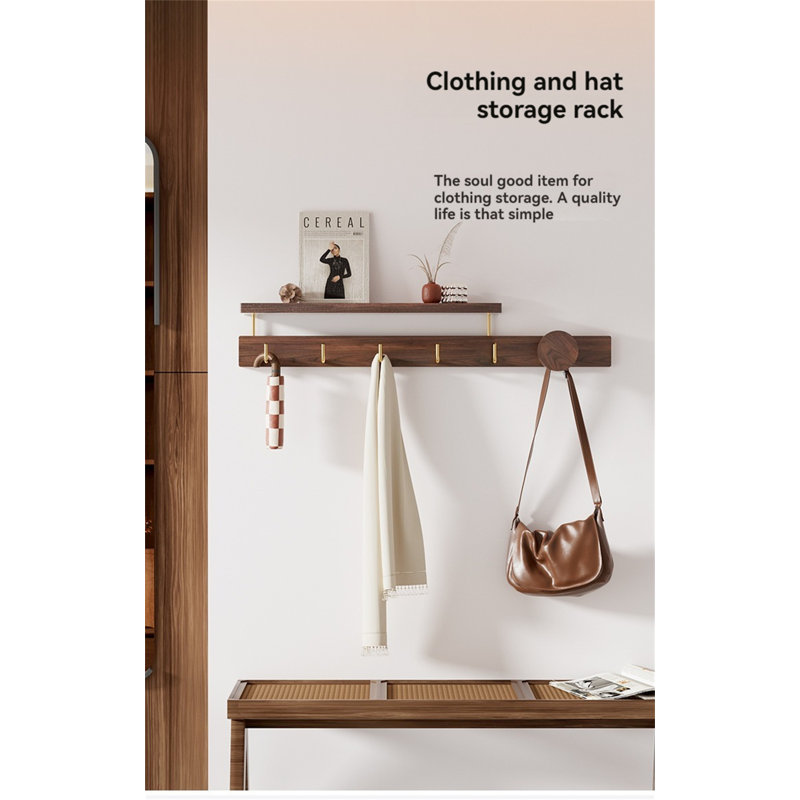 Latitude Run® Frankey Freestanding 6 - Hook Wall Mounted Coat Rack ...