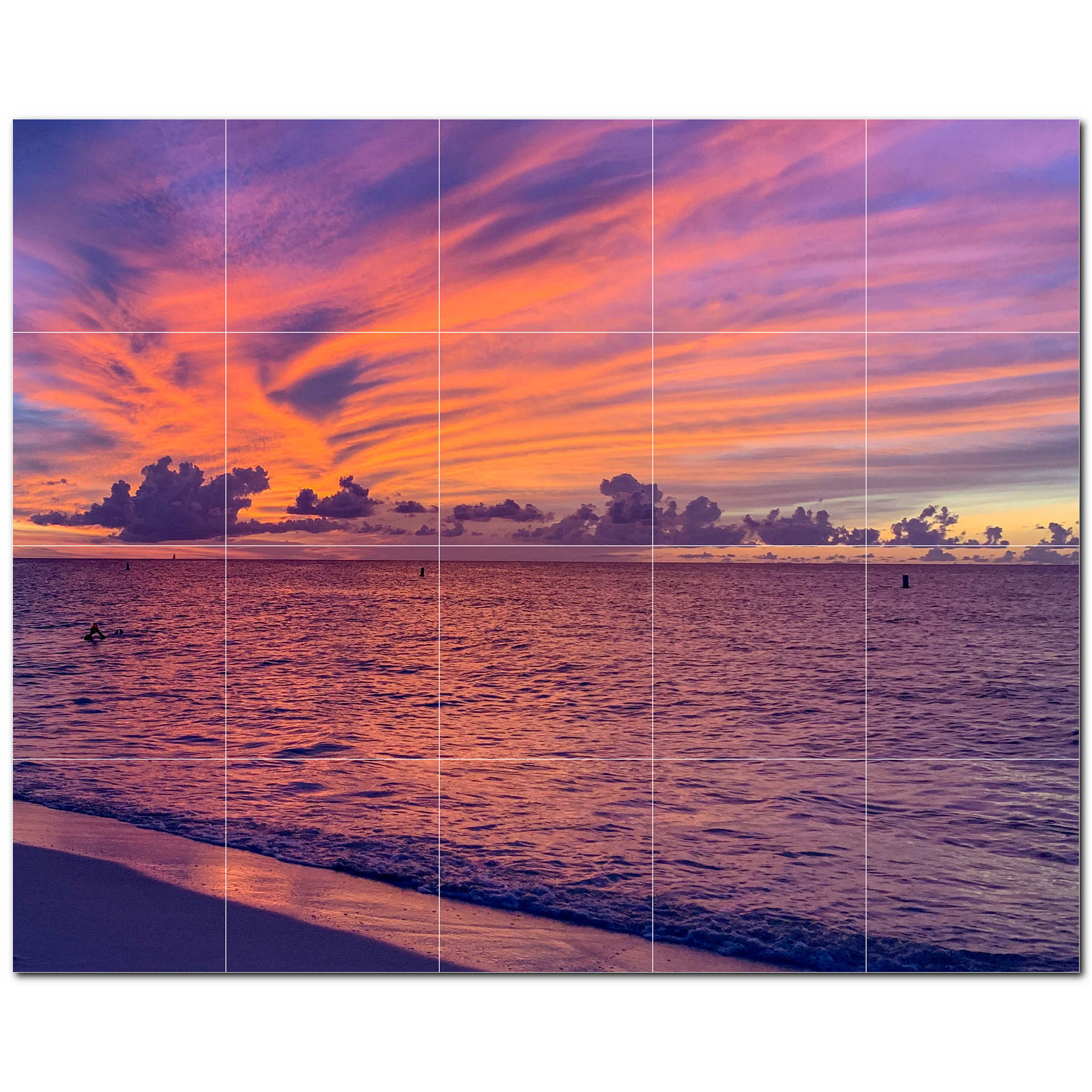 Picture-Tiles.com Sunset Photo 12'' x 12'' Satin Ceramic Decorative ...