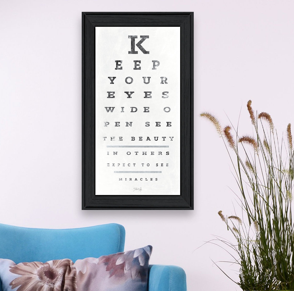 Red Barrel Studio® Eye Chart II Framed Wall Art for Living Room, Home ...