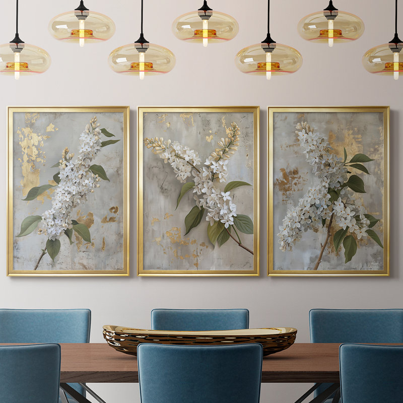 Wildon Home® FLORAL Series CCLVI -Custom Framed Wrapped Gallery Canvas ...