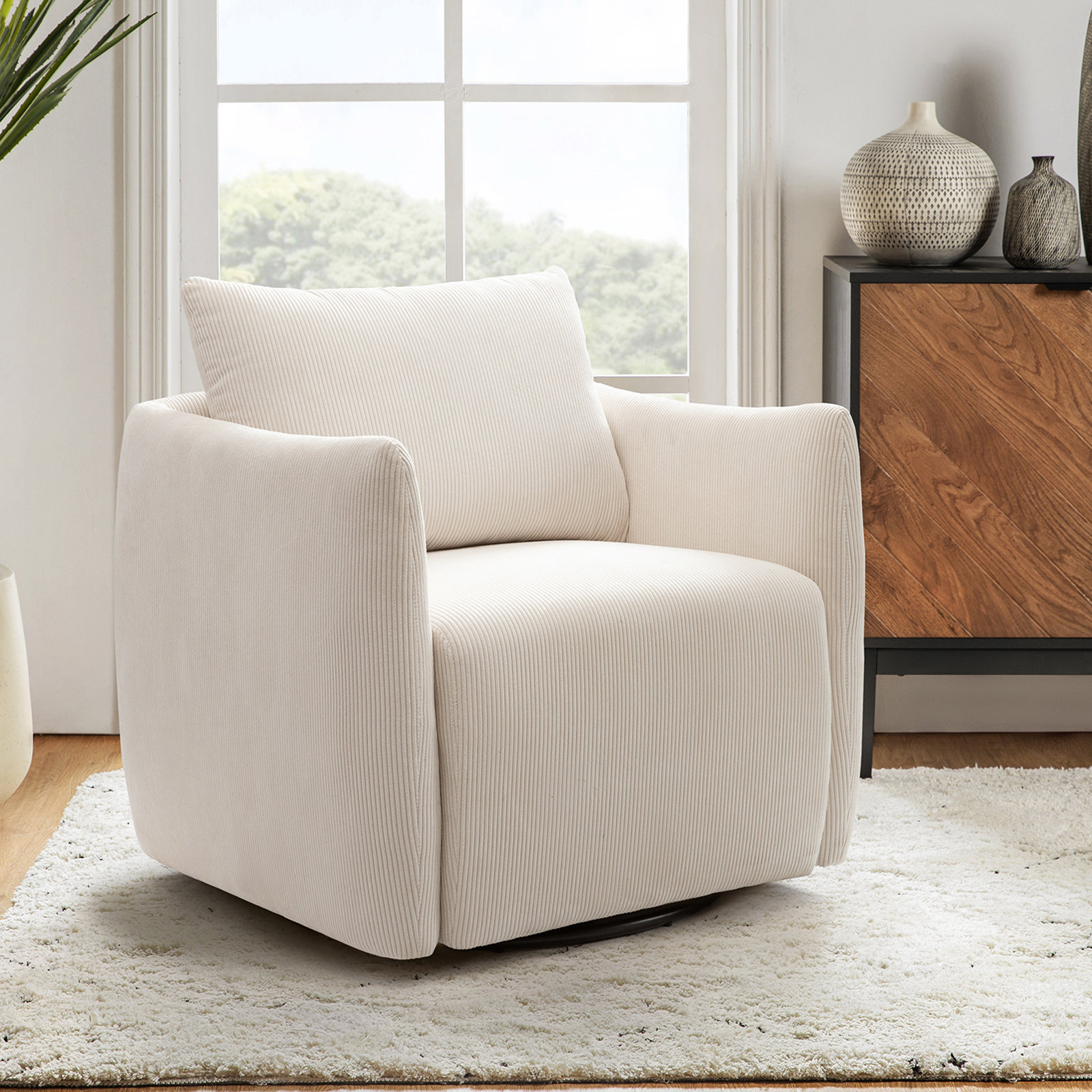 Fairmont Park Jerry 73.66Cm Wide Swiel Barrel Chair & Reviews | Wayfair.ie