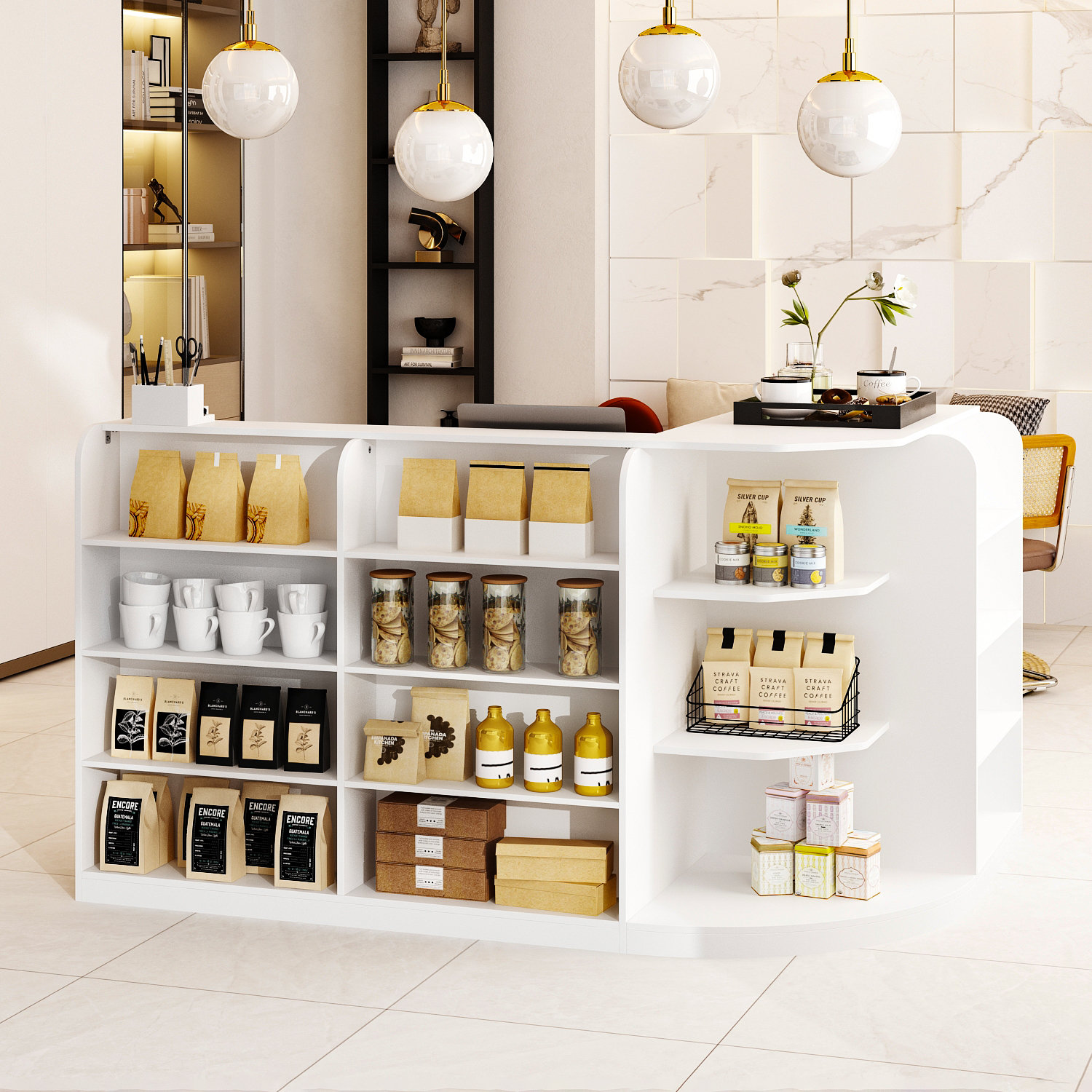 Ebern Designs Stergios L-Shaped Credenza Desk & Reviews - Wayfair Canada