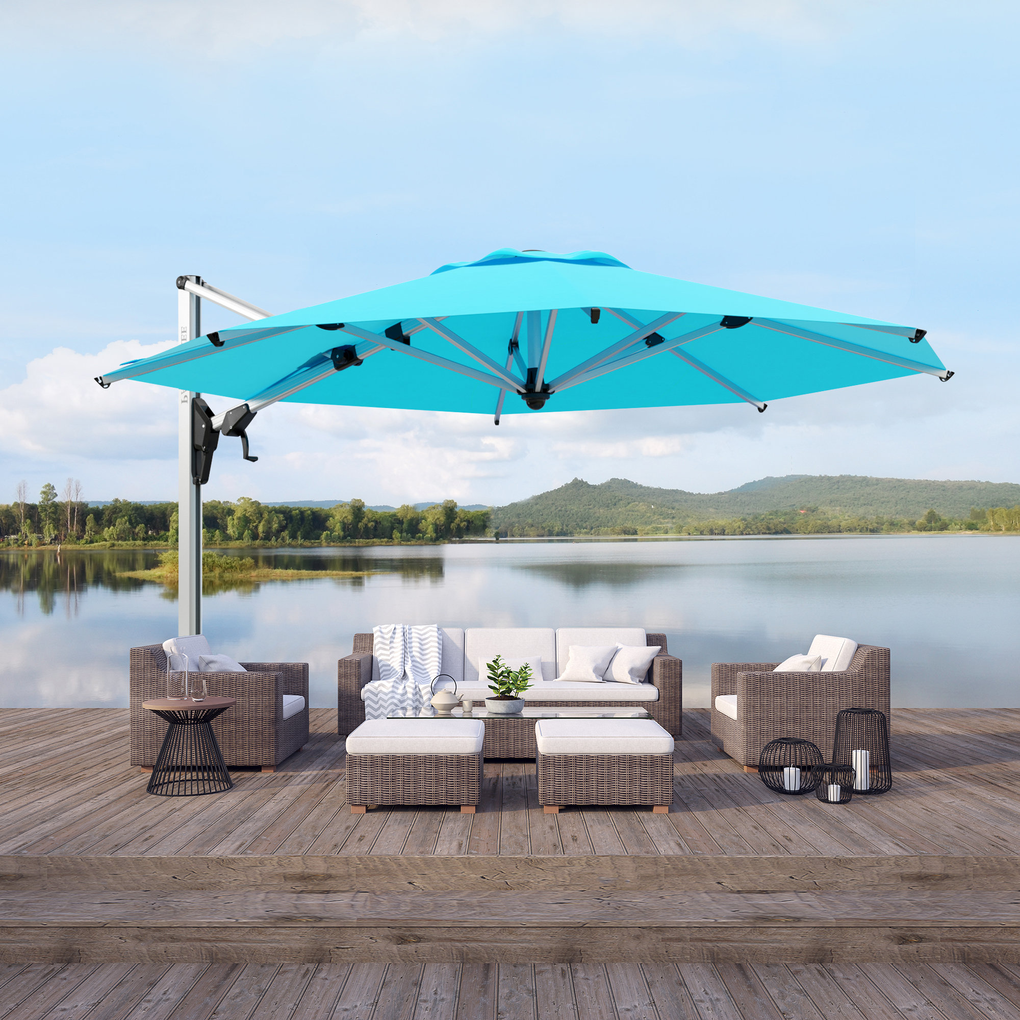 Arlmont & Co. Kemuel 11 FT Cantilever Umbrella & Reviews | Wayfair