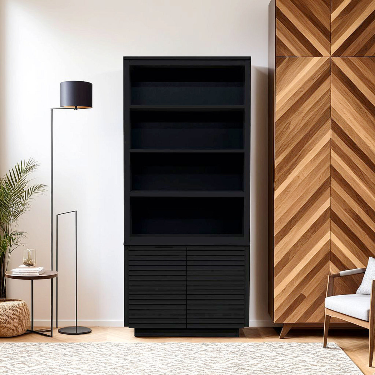 Hokku Designs 84 Inch Tall Bookcase, No Assembly Required Finish | Wayfair