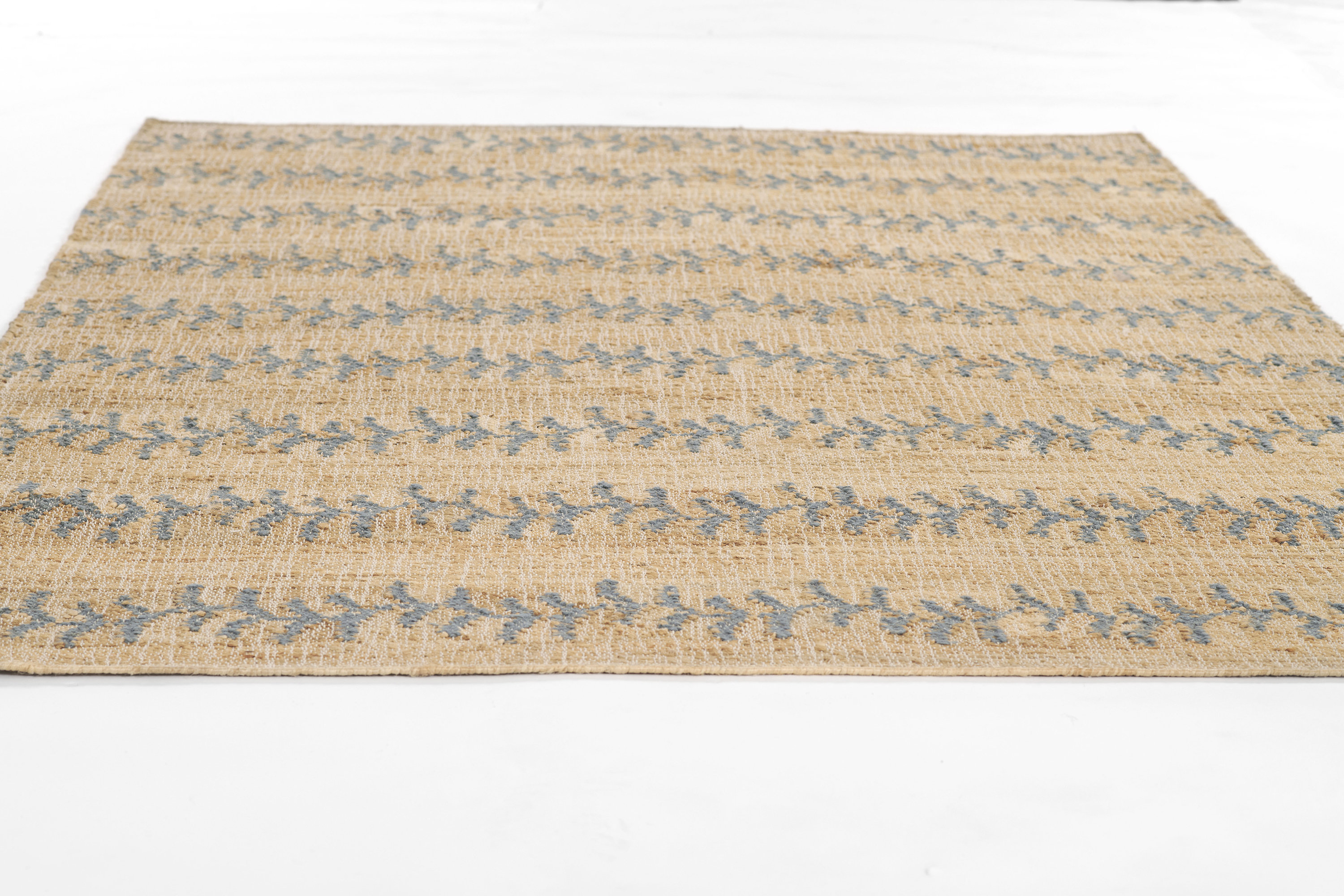 Erin Gates by Momeni Orchard Vine Stripe Jute and Wool Hand Woven Blue ...