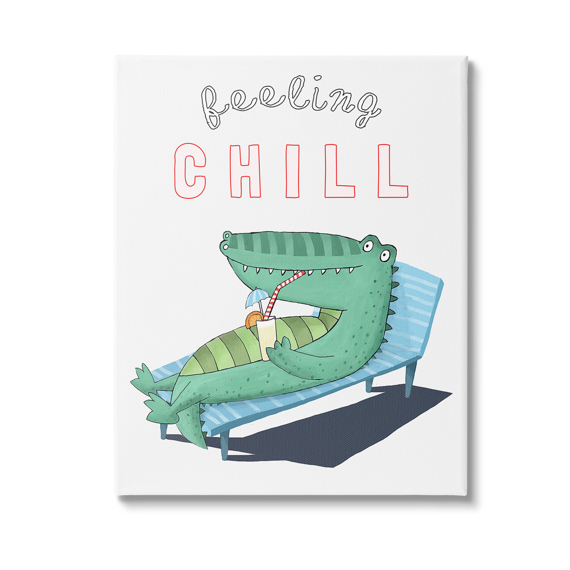 Trinx Feeling Chill Alligator Canvas Wall Art Design By Carla Daly ...