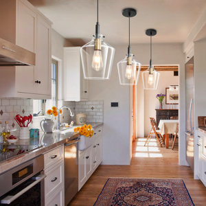 17 Stories Zader 1 - Light Single Pendant Glass Chandelier With ...