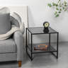 Williston Forge Hilton Dane 20'' Black Frame Side Table & Reviews | Wayfair