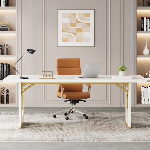 Mercer41 Otega Rectangle Executive Computer Desk | Wayfair