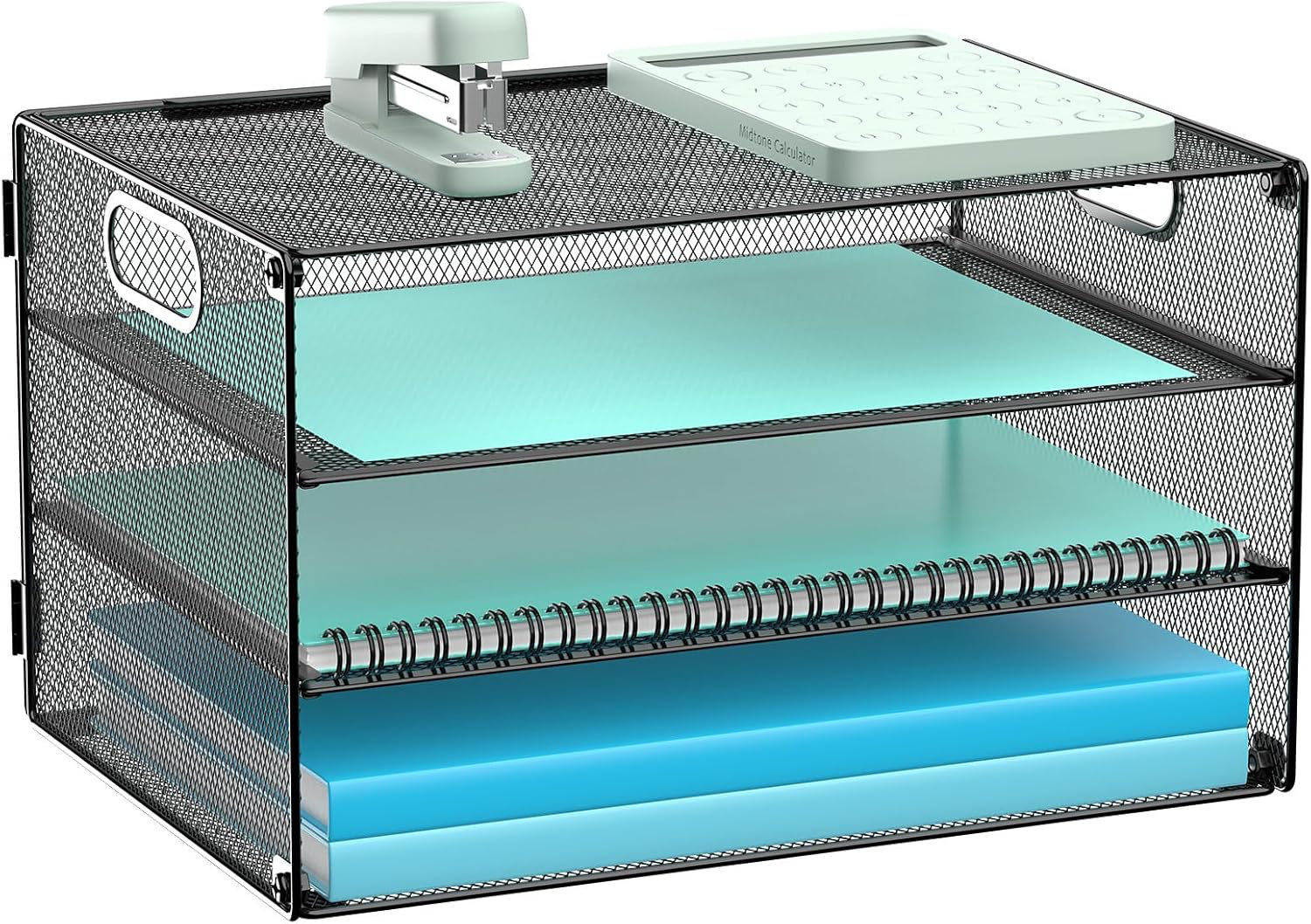 Toledo Bath & Kitchen 4 Tier Lettrer Tray Organizer With Handle, Mesh ...