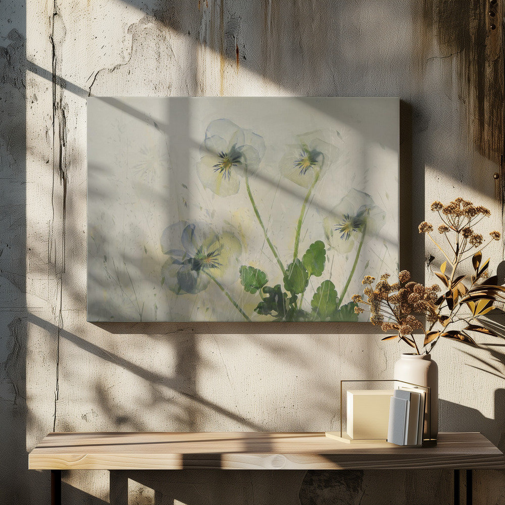 Ebern Designs Small violets Canvas Print | Wayfair.co.uk