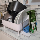 simplehuman Kitchen Dish Drying Rack with Swivel Spout, Fingerprint ...