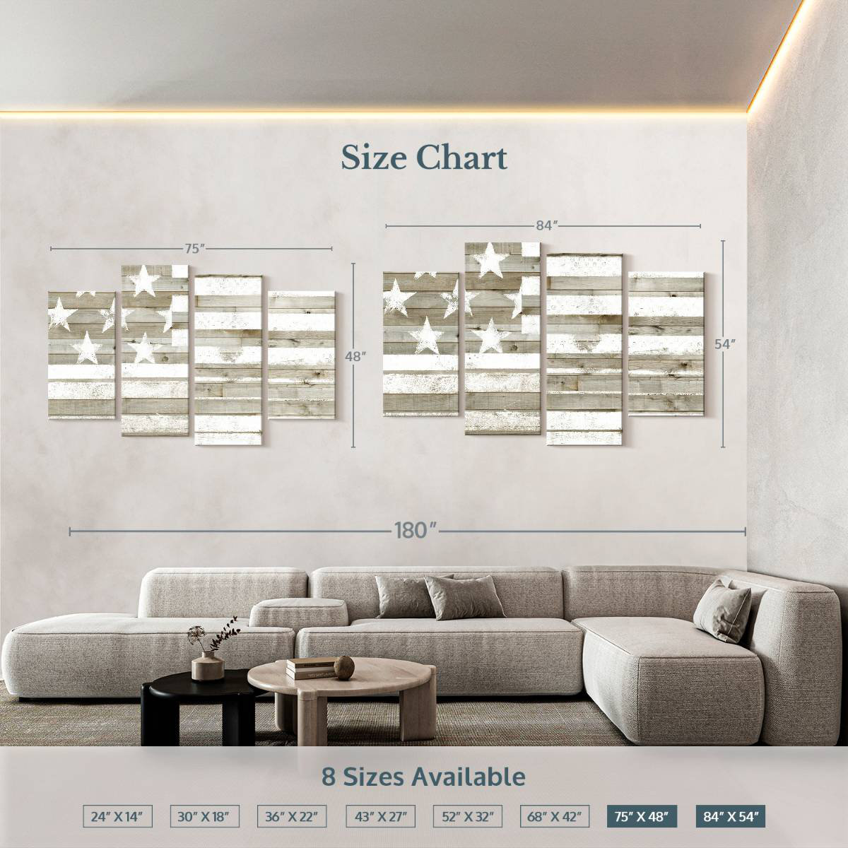 Ebern Designs Borges Rustic Americana Flag | Wayfair